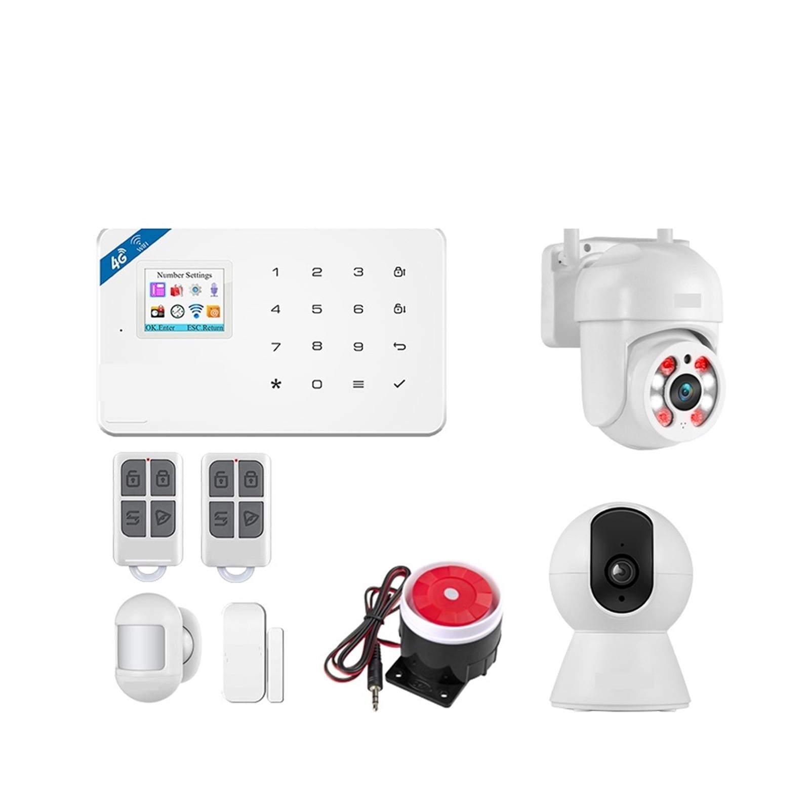 Home Smart Security Alarm System 4G GSM Wireless Tuya Control App 1.7 ...