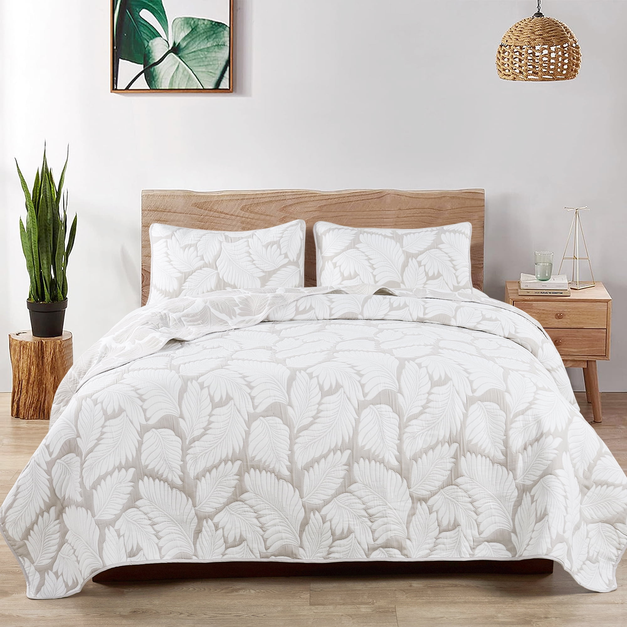 Home Soft Things 3 Piece Matelasse Jacquard Bedcover Set - 90" x 90 ...