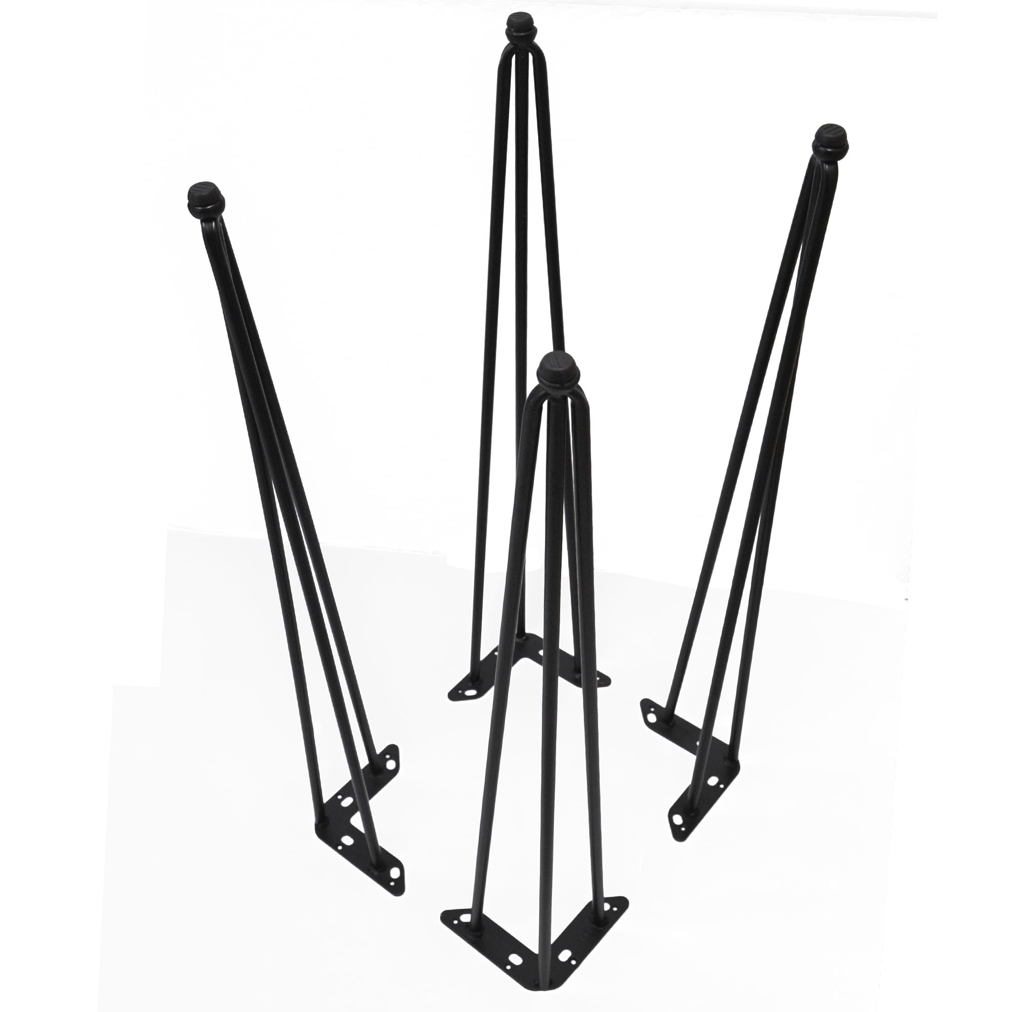 Home Soft Things Heavy Duty 30 Inch Black Metal Hairpin Table Legs, Set ...