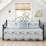 Home Soft Things 4 Piece Embroidered Daybed Bedspread Set - Julie Blue ...