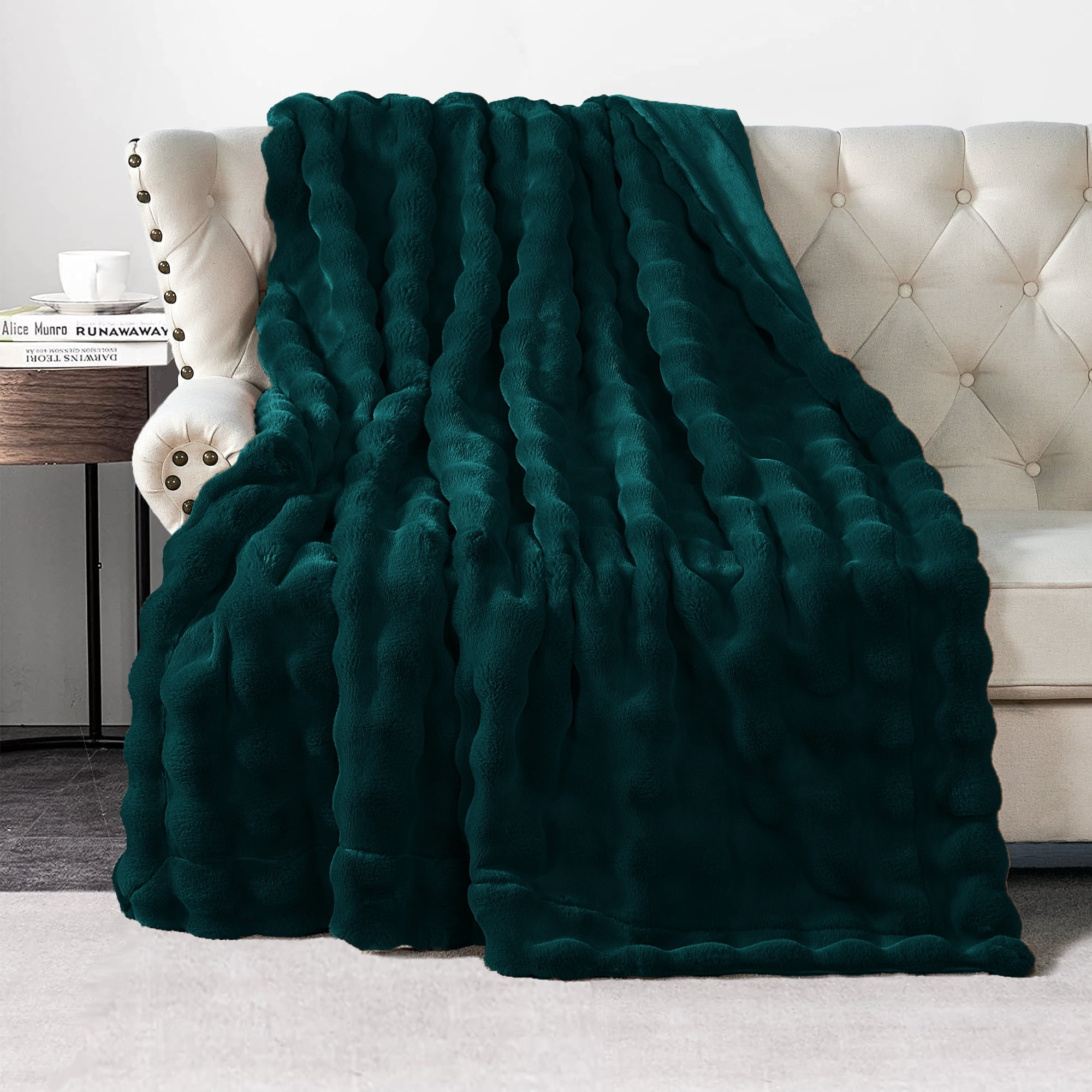 Home Soft Things Bubble Textured FauxFur Throw Cozy Soft Blankets 50" x ...