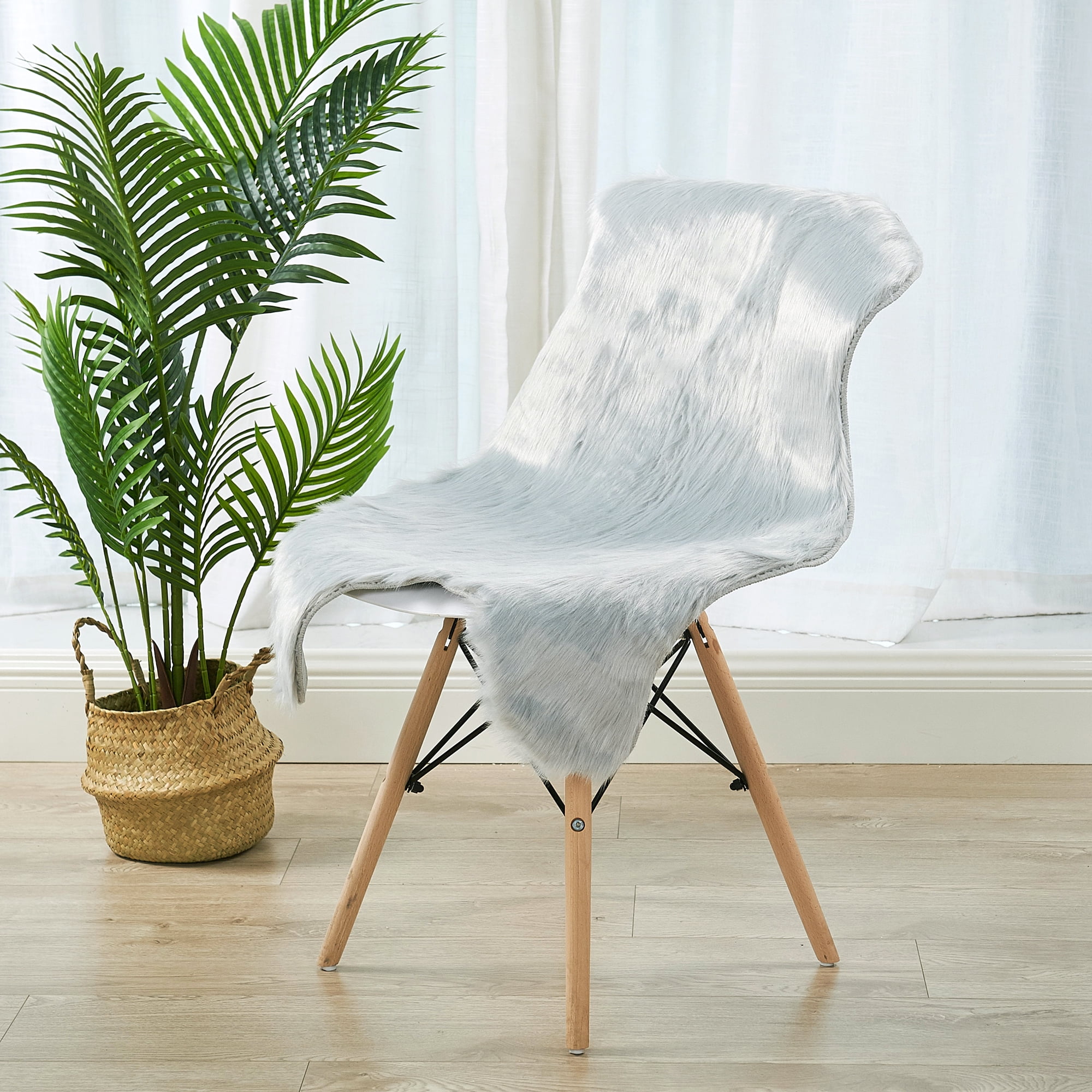 Home Soft Things Faux Fur Rug - Vapor Blue - 24" x 36" - Walmart.com