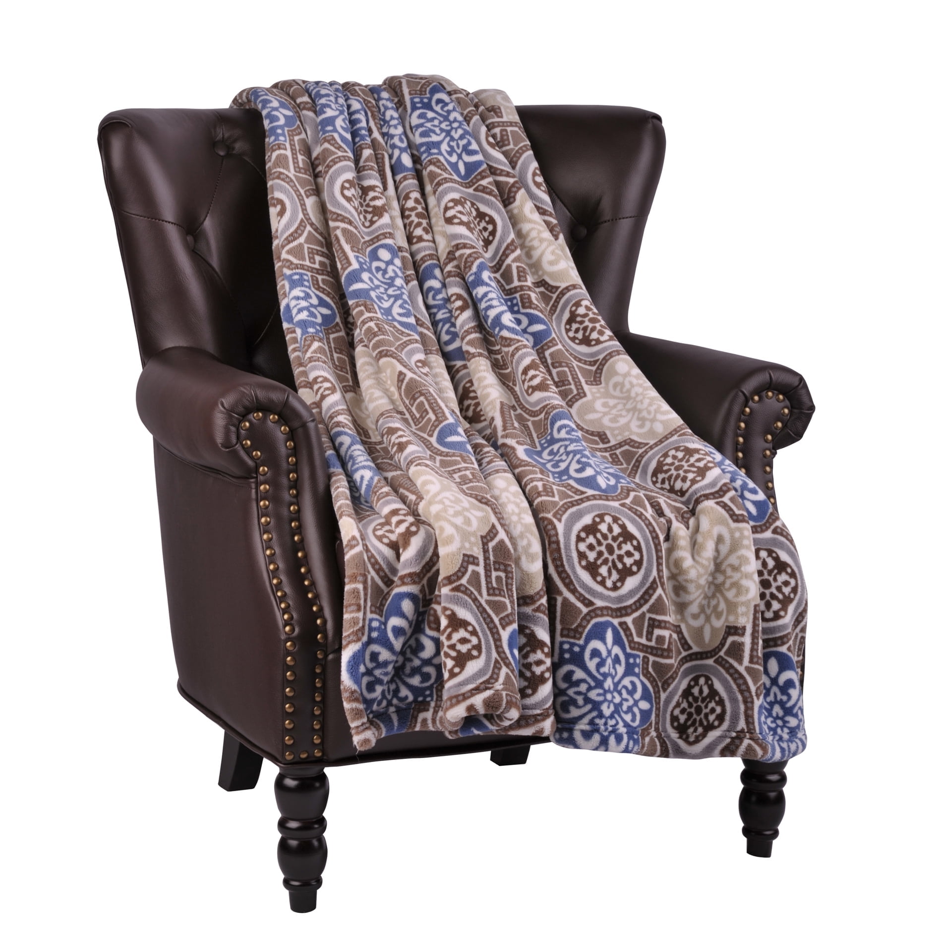 Home Soft Things Flannel Velvet Throw - Dot Alternative Moonlight Blue ...