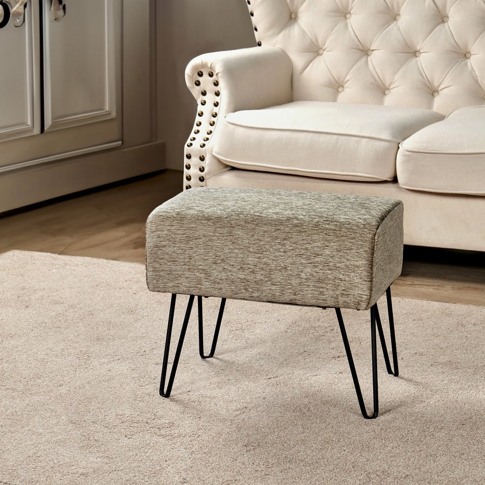 Home Soft Things Jacquard Chenille Stool Chair Upholstered Footrest ...