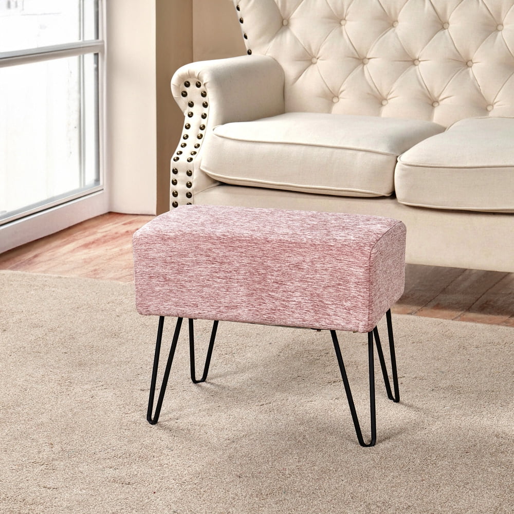Home Soft Things Jacquard Chenille Stool Chair Upholstered Footrest ...