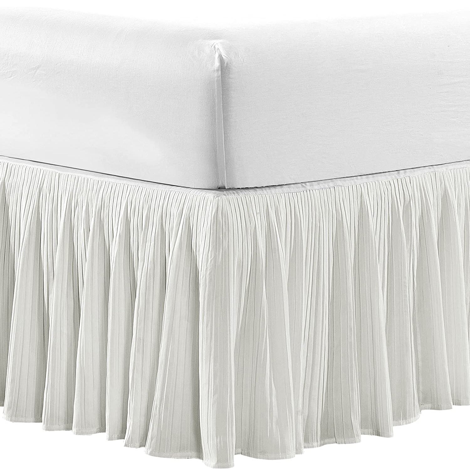 Home Soft Things King Size Pleated Bed Skirt in Erget, Dust Ruffle, 78" x 80" +18 - Walmart.com