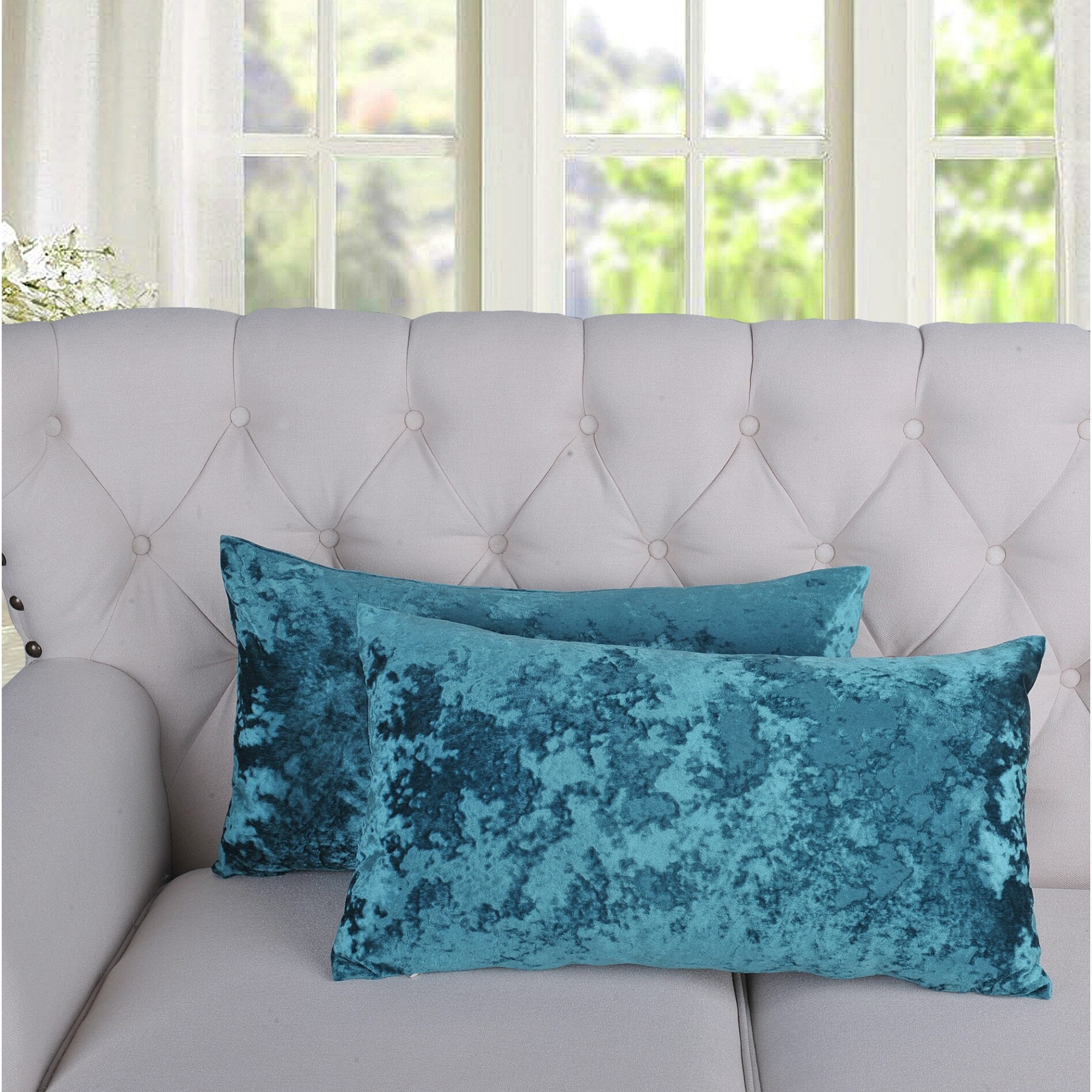 Home Soft Things Rancho Crushed Velvet Throw Pillow Cover Set, NO ...