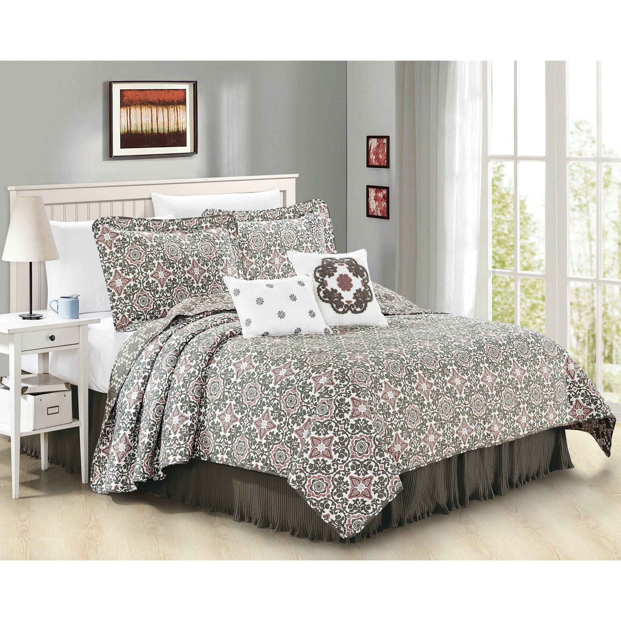 Home Soft Things Serenta 6 Piece Coventry Printed Microfiber Quilts ...