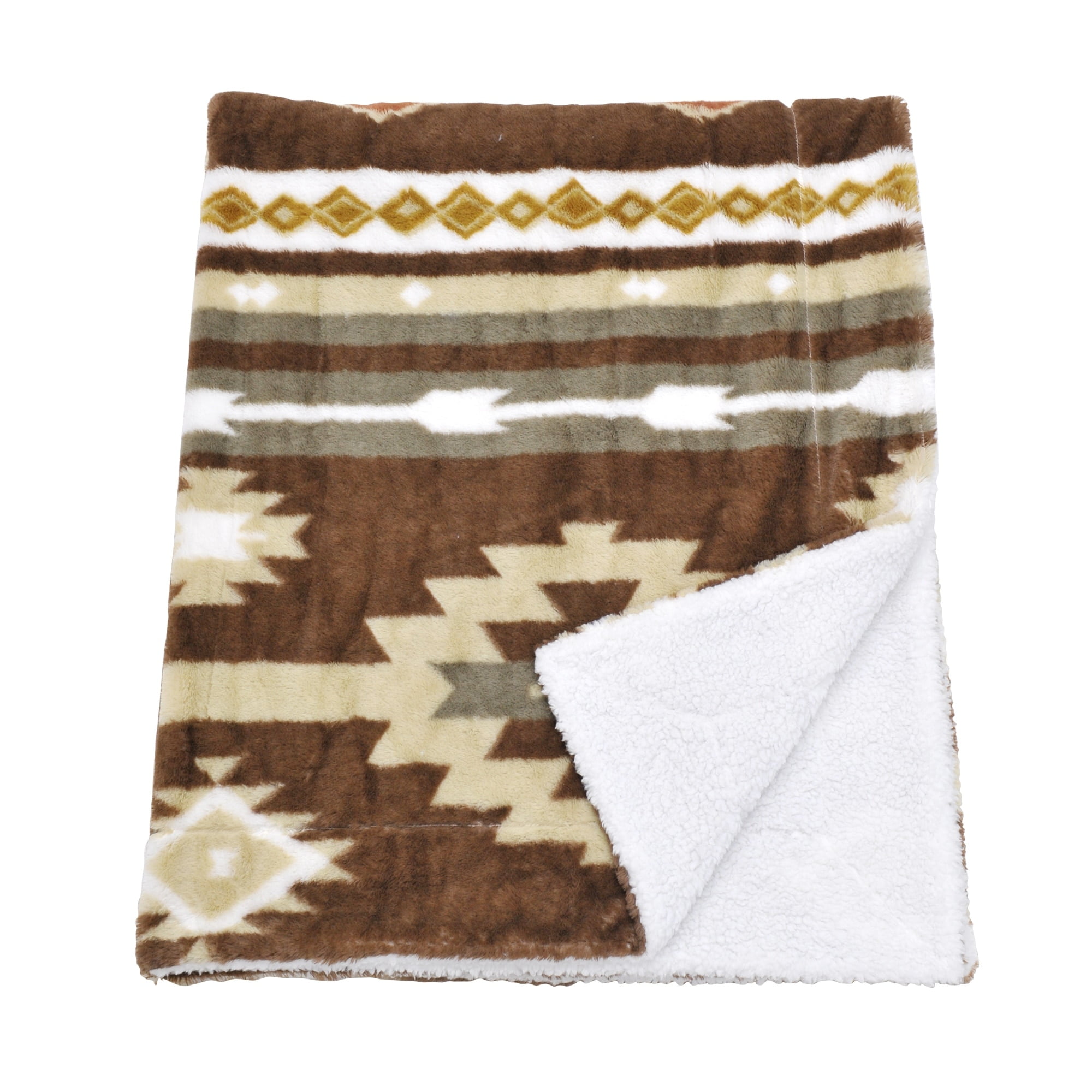 Home Soft Things Southwest faux fur comforter Coffee - Walmart.com