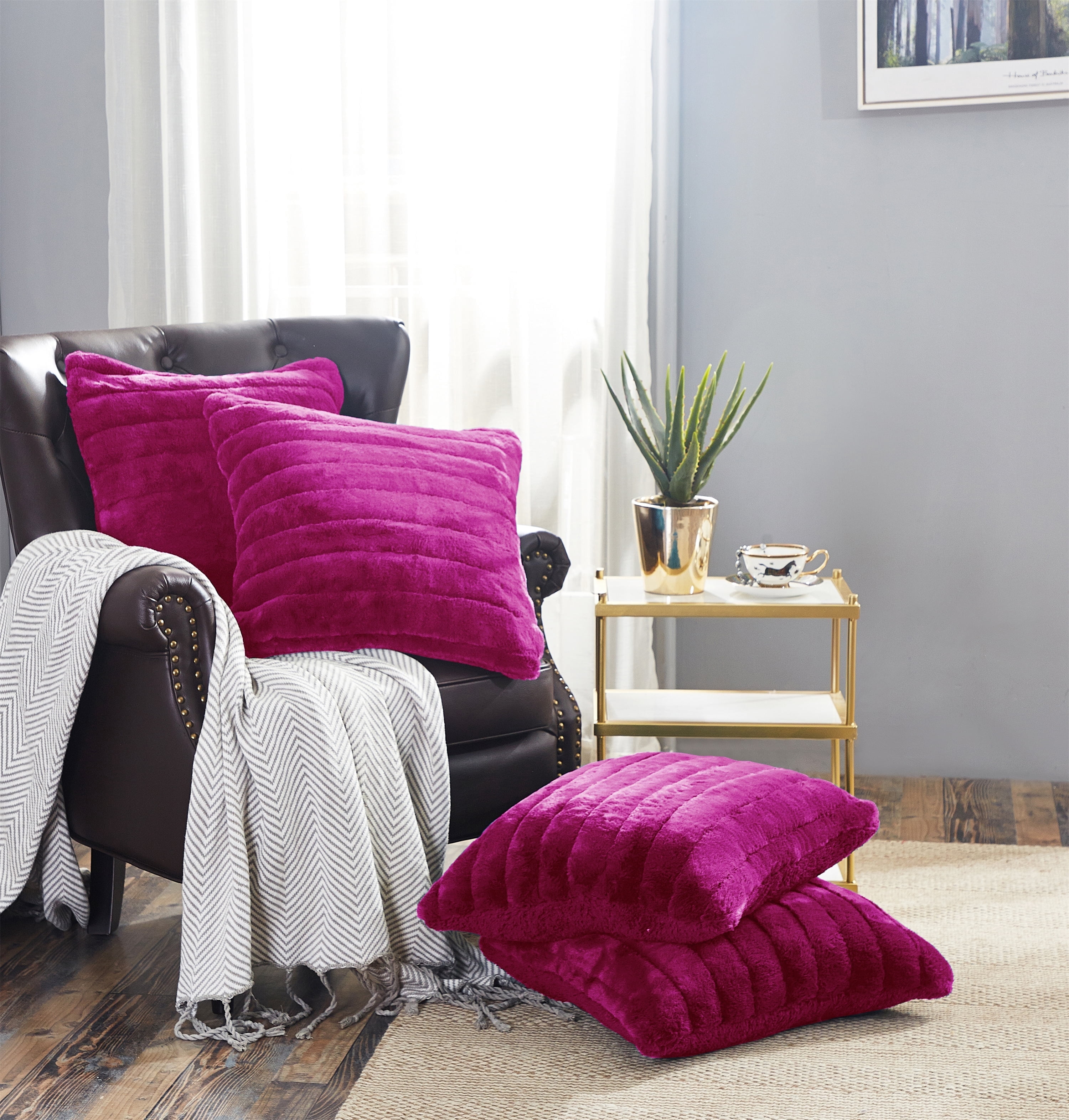 Home Soft Things Super Soft Decorative Pillow Covers, Set of 4, 20x20 ...