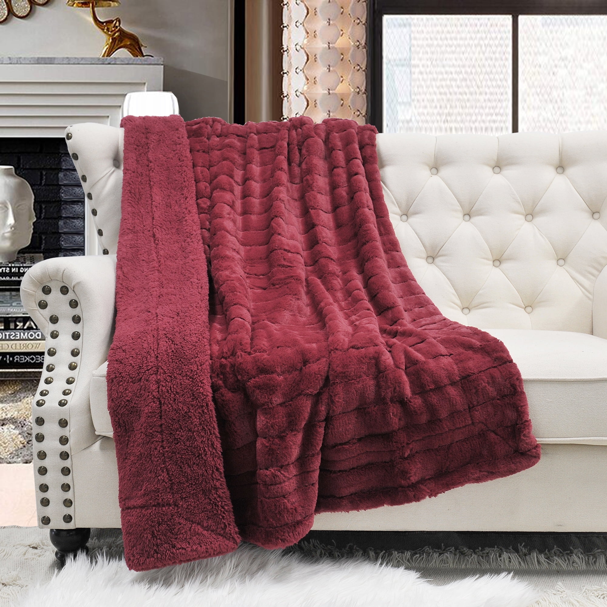 Home Soft Things Super Soft Decorative Throw Blanket - Jester Red - 60 ...
