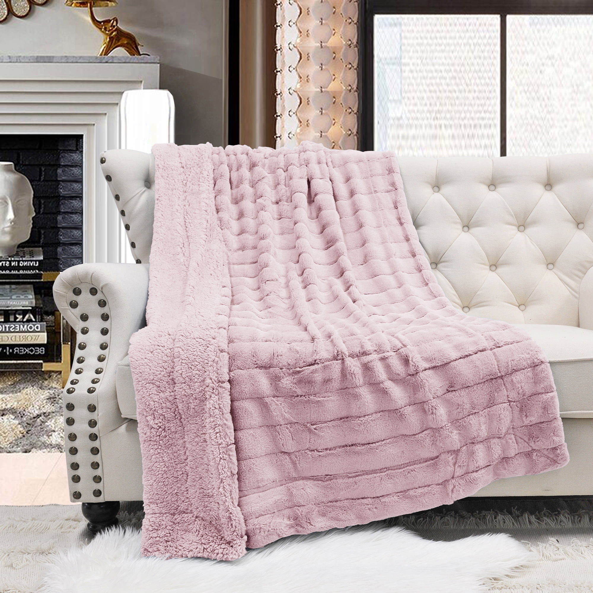Home Soft Things Super Soft Decorative Throw Blanket - Rose Smoke - 60 ...