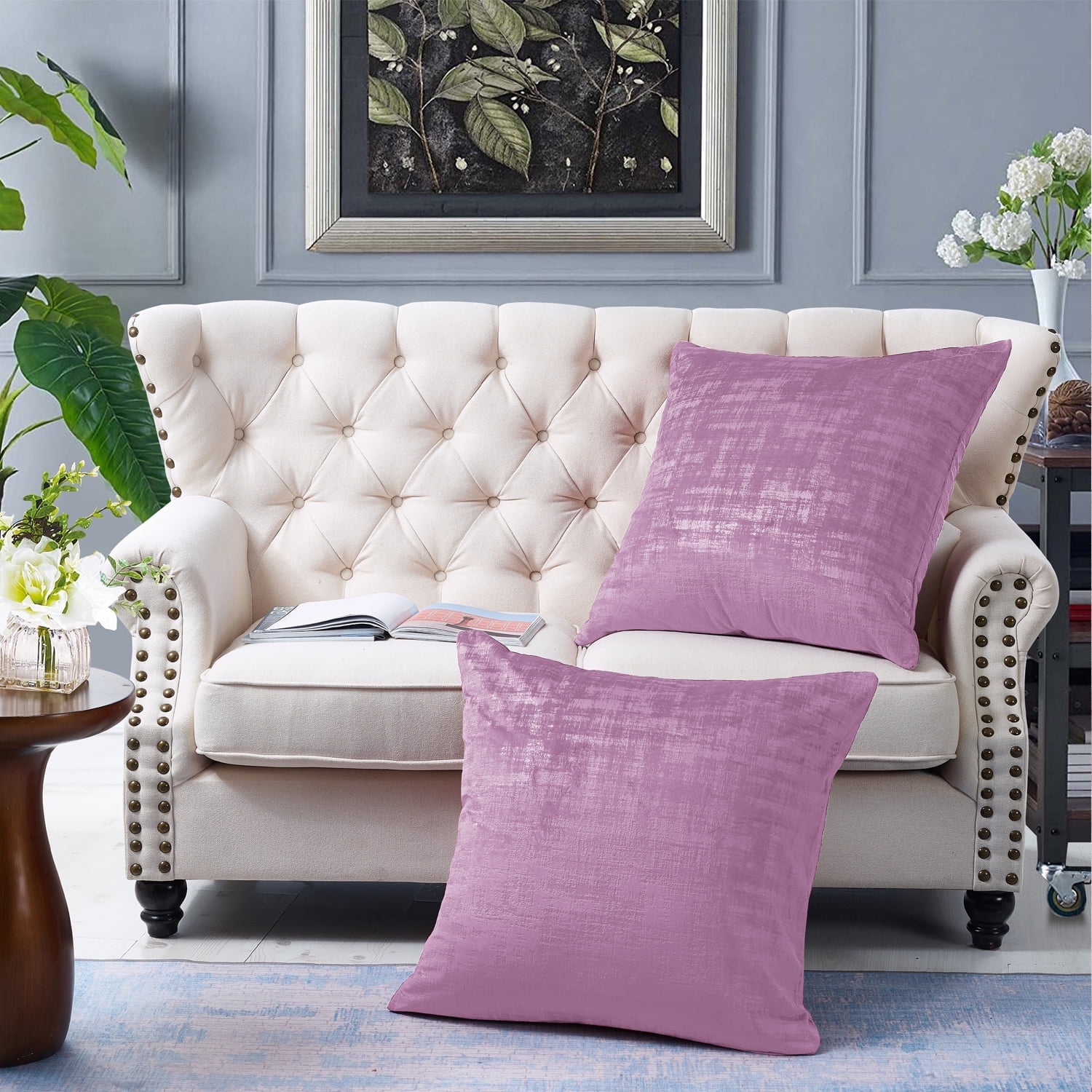 Home Soft Things Textured Velvet Decorative Throw Pillow Covers Soft ...