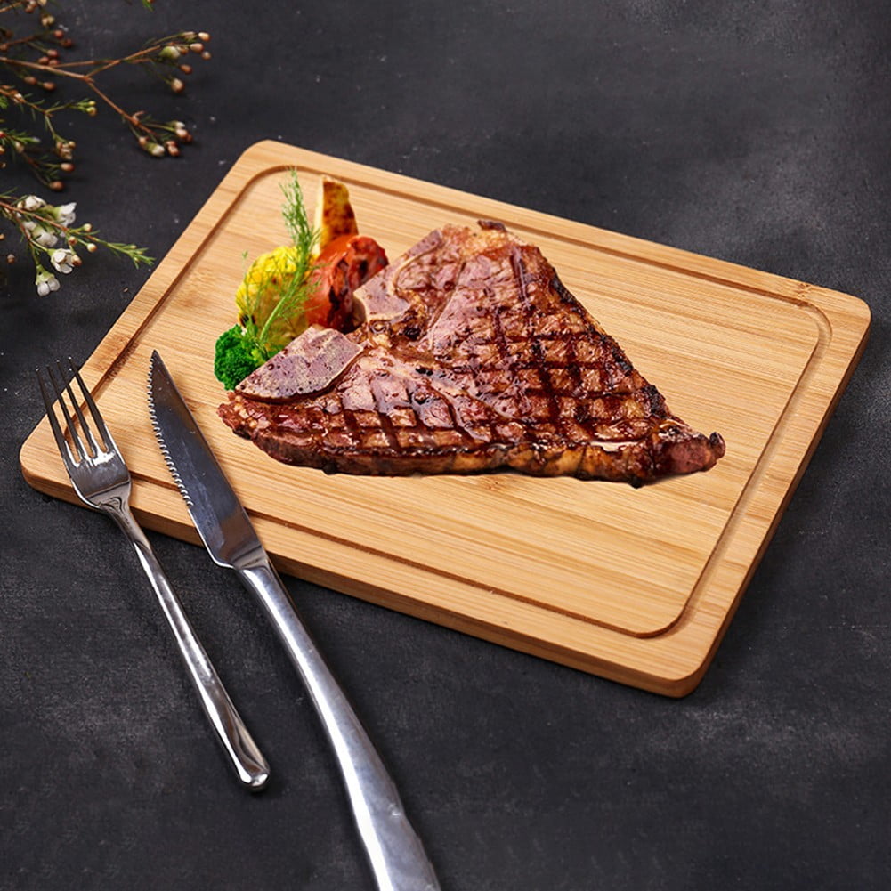 Home Solid Wood Steak Plate, For Western Cuisine Plate, Steak Wooden ...