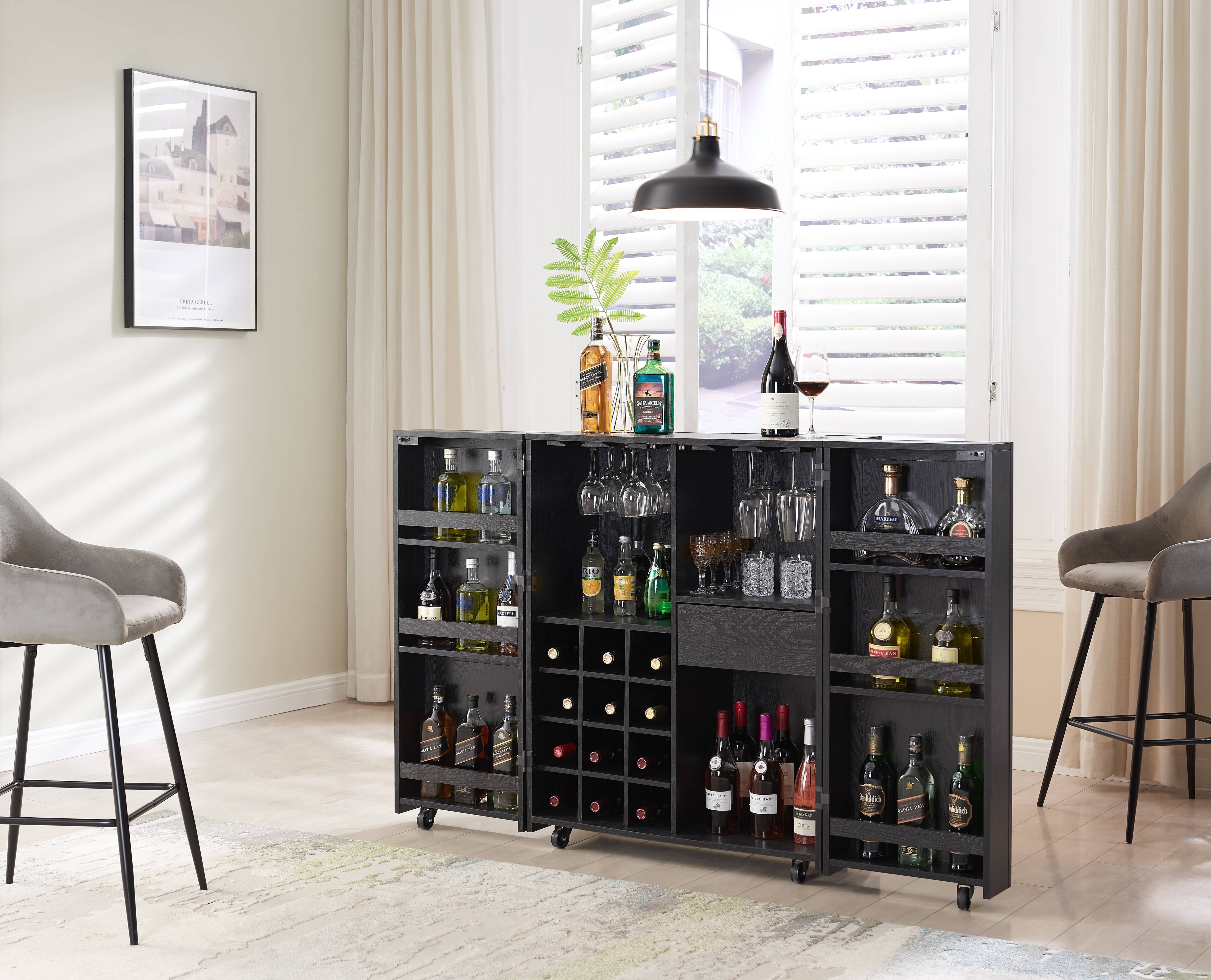 Home Source Accent Bar Server Mesh Black - Walmart.com