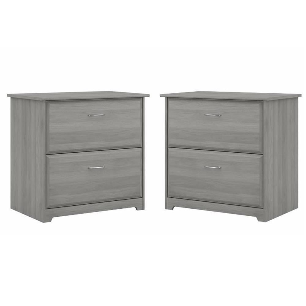 Home Square 2 Piece Engineered Wood Filing Cabinet Set in Modern Gray ...
