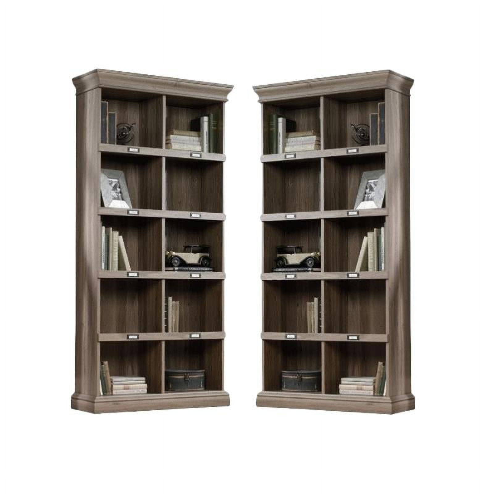 Home Square 2 Piece Engineered Wood Tall 10-cubby Bookcase Set in Salt ...