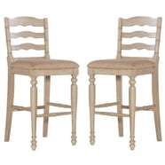 Home Square Wood Backless Counter Stool in White Finish - Set of 3 ...