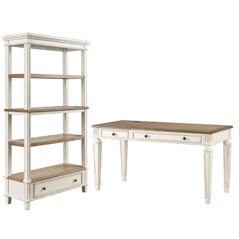 Home Square 2-Piece Furniture Set with 4 Shelf Bookcase & Lift Top ...