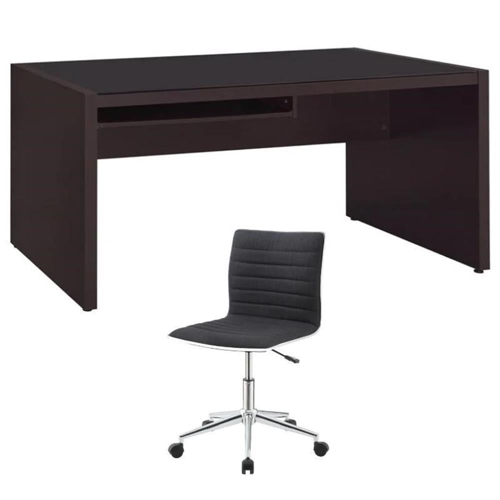 Home Square 2-Piece Furniture Set with Computer Desk and Office Chair ...