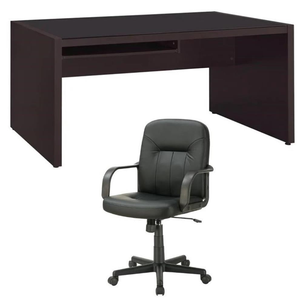 Home Square 2 Piece Furniture Set with Computer Desk and Office Chair ...
