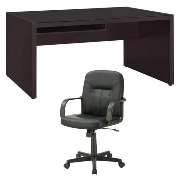 Home Square 2 Piece Furniture Set with Computer Desk and Office Chair ...