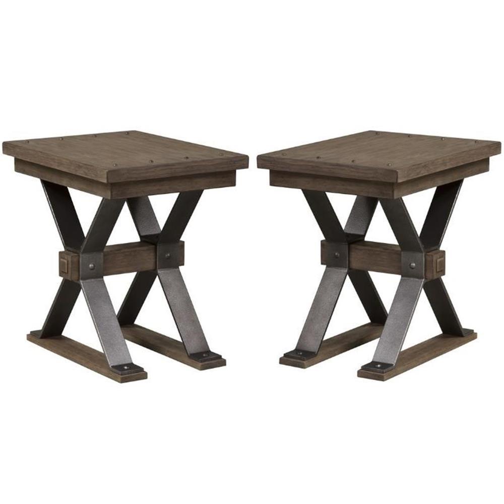 Home Square 2-Piece Furniture Sonoma Chair Side Table Set in Oak ...
