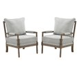 Home Square 2 Piece Linen Fabric Spindle Chair Set with Wood Frame in ...