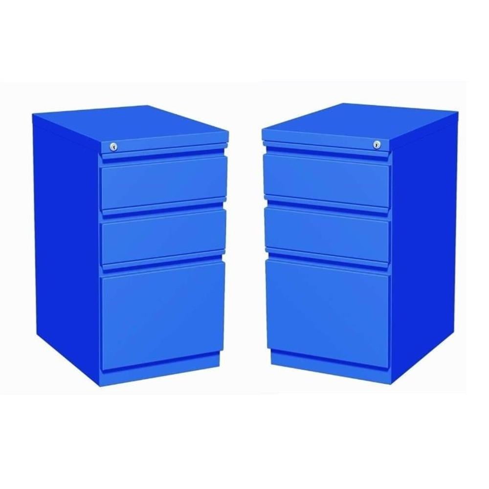 Home Square 2 Piece Metal File 3-Drawer Box/Box/File Set in Classic ...