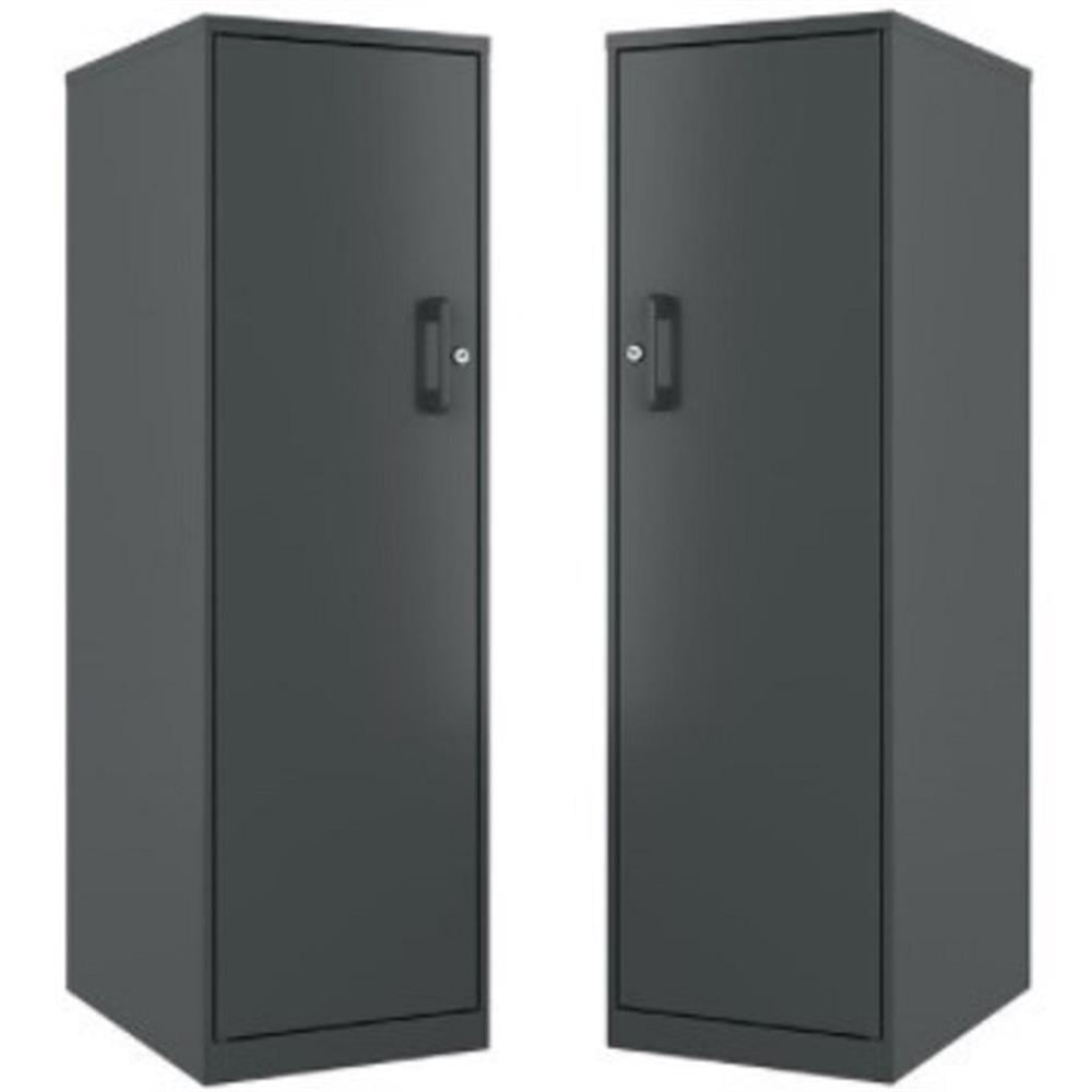 Home Square 2 Piece Metal Locker Storage Cabinet Set with 4 Shelf in ...
