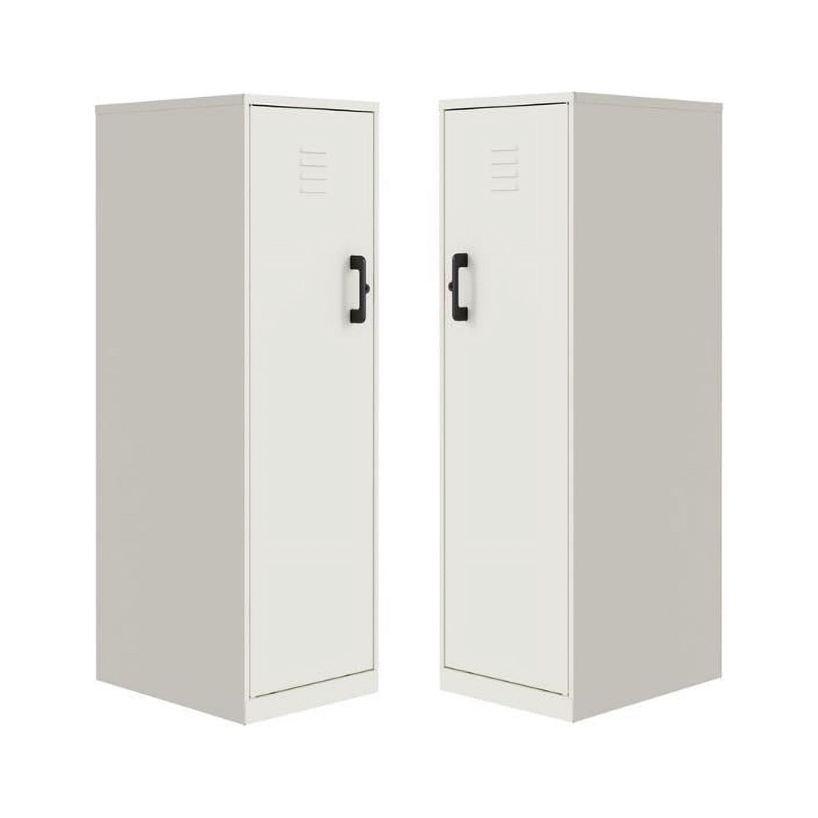Home Square 2 Piece Metal Personal Locker Cabinet Set with 4 Shelf in ...