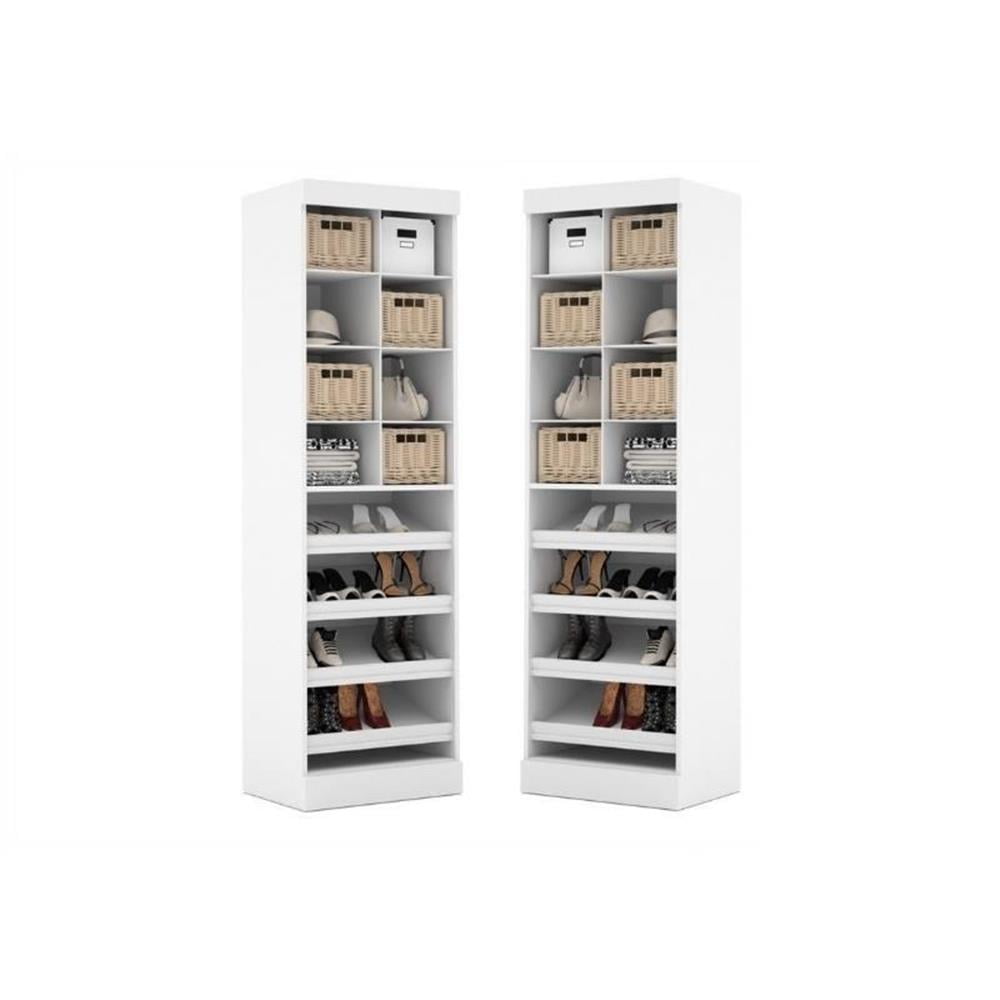 Home Square 2 Piece Multi-Storage Cubby Set in White - Walmart.com