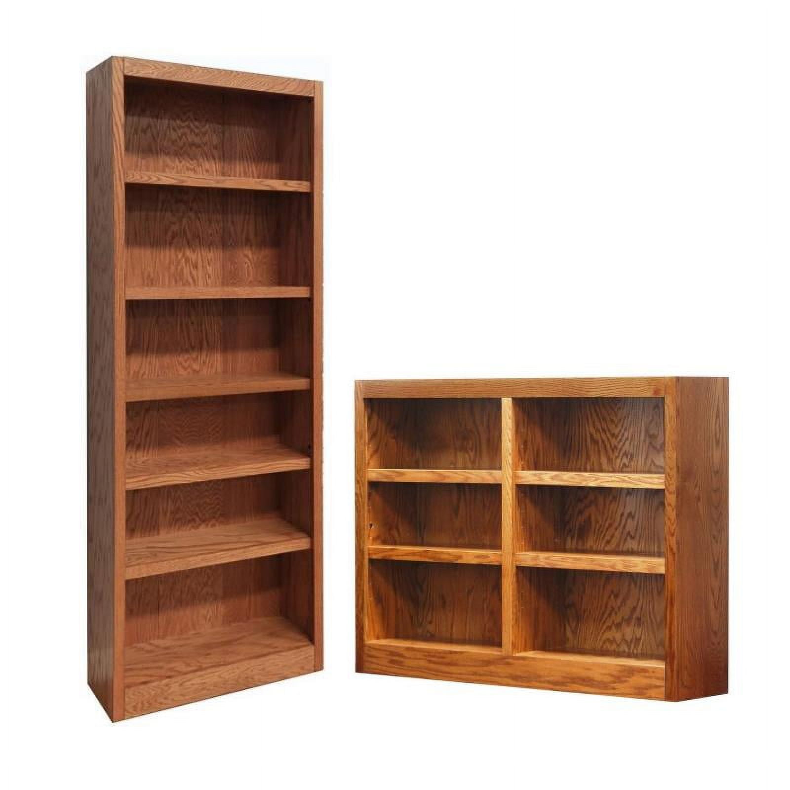 Home Square 2-Piece Set with 84" Tall 6-Shelf Bookcase Tall Double Wide ...
