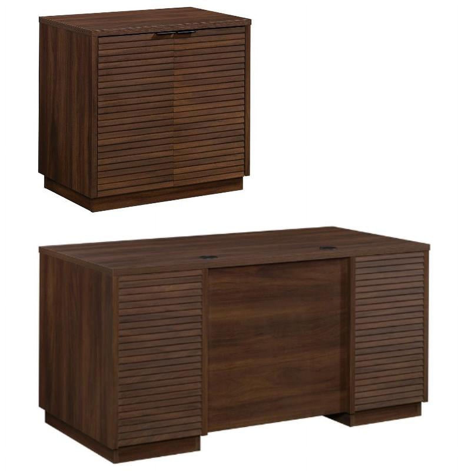 Home Square 2-Piece Set with Computer Desk & Utility Stand Libary Base ...