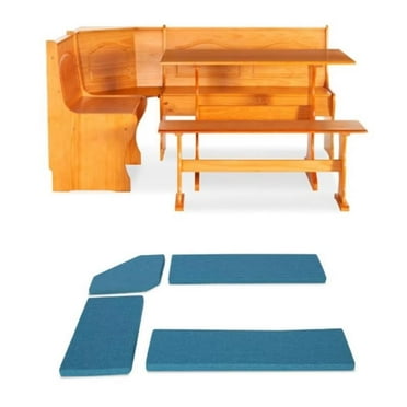 Linon Ardmore Pine Wood Corner Nook Dining Set - Breakfast Kitchen ...