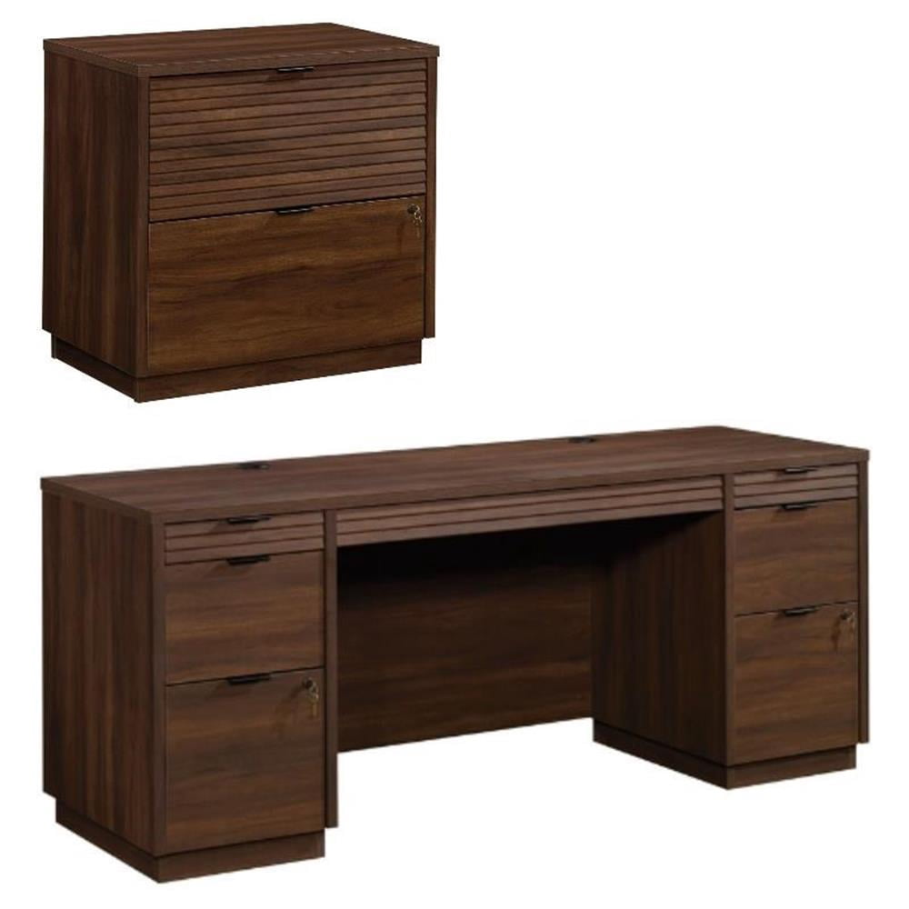 Home Square 2-Piece Set with Credenza Desk & 2-Drawer Lateral File ...