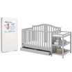 L A Baby Solano Beach 4 in 1 Convertible Full Sized Wood Crib, Cherry ...