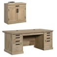 Home Square 2-Piece Set with Executive Desk & Utility Stand Library ...