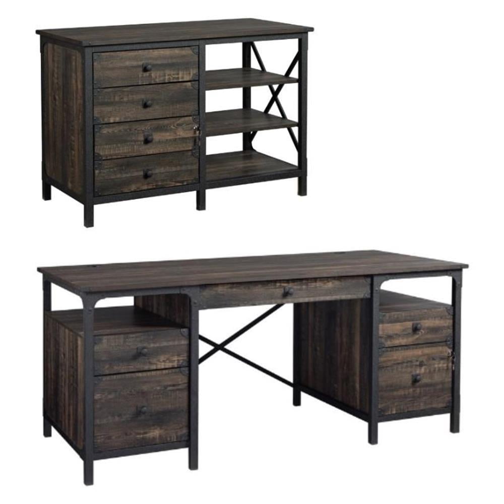 Home Square 2-Piece Office Furniture Set with Computer Executive Desk ...