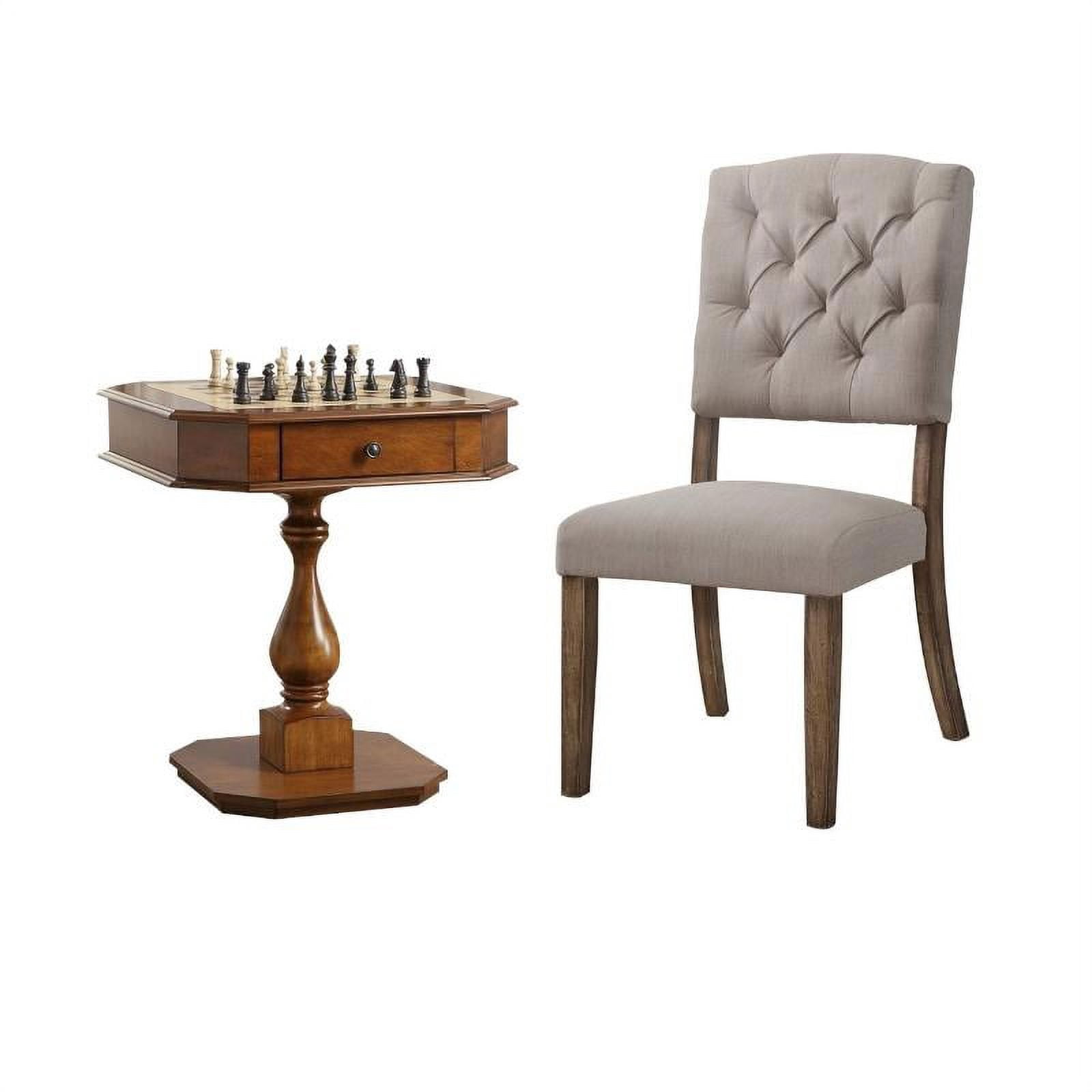 Home Square 2-Piece Set with Game Table and Dining Side Chair - Walmart.com