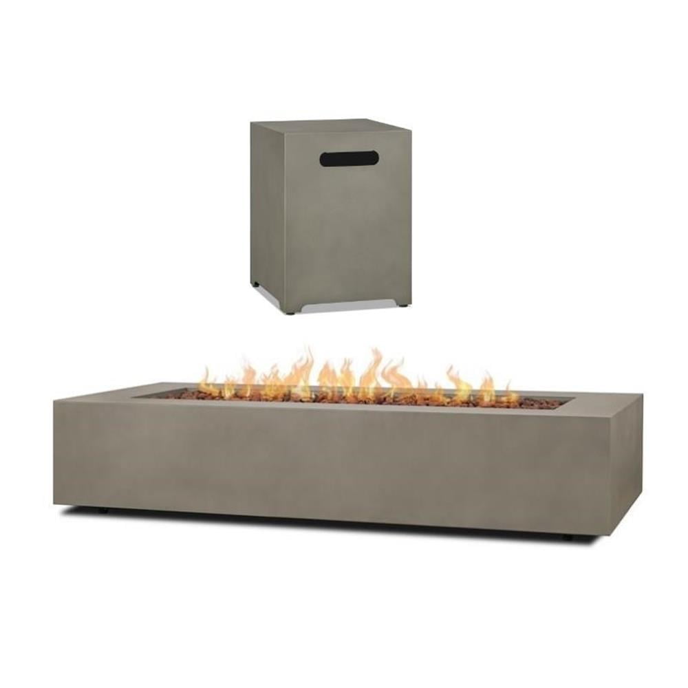 Home Square 2-Piece Set with LP Fire Table with Gas Conversion Kit ...