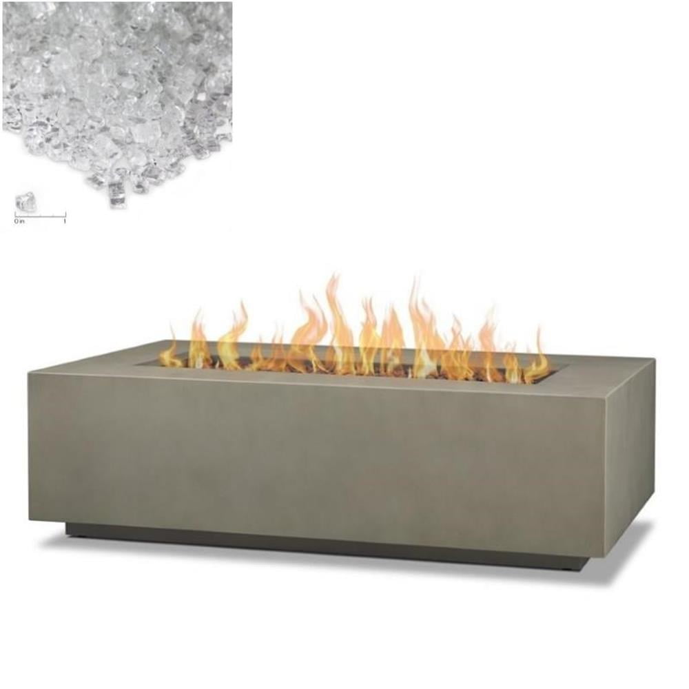 Home Square 2-Piece Set with Large Propane Fire Table & Fire Glass ...