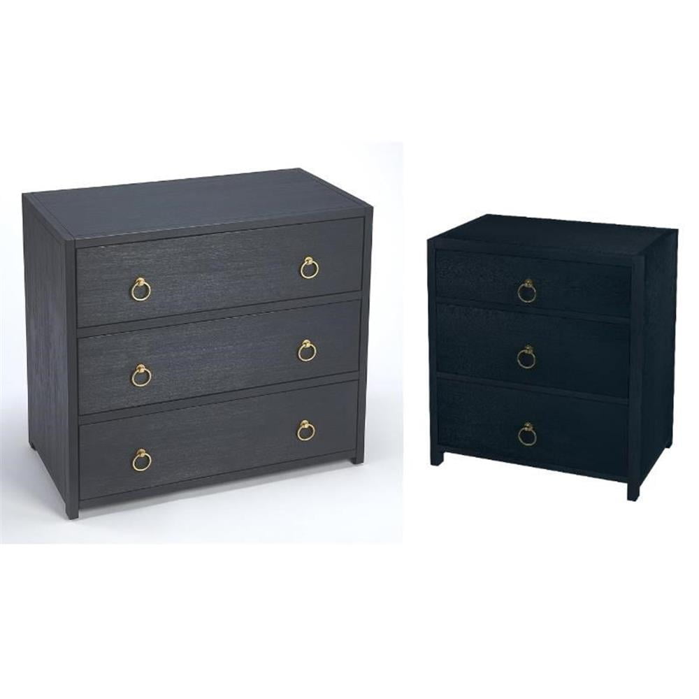 Home Square 2-Piece Set with Nightstand and 3 Drawer Dresser in Navy ...