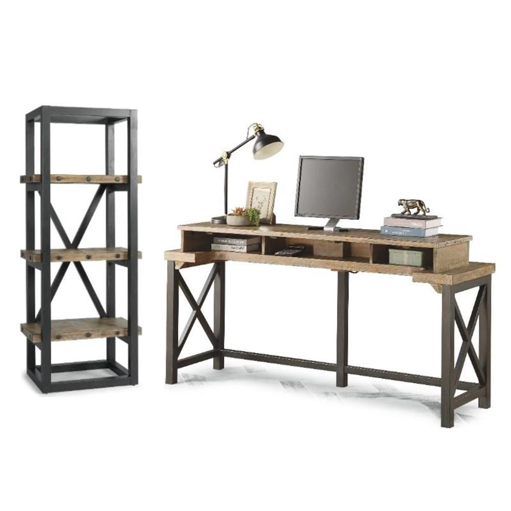 Home Square 2-Piece Set with Side Pier and Console in Light Brown ...