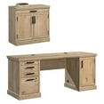 Home Square 2-Piece Set with Space Credenza Desk & Utility Stand ...