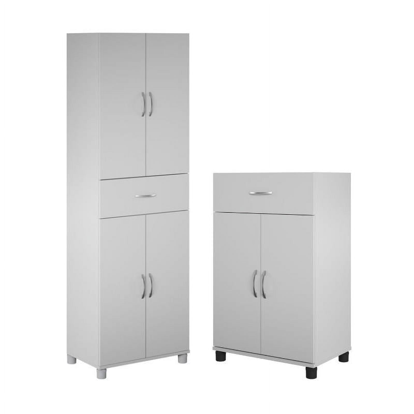 Home Square 2-Piece Set with Storage Cabinet with Drawer and 24" Base ...