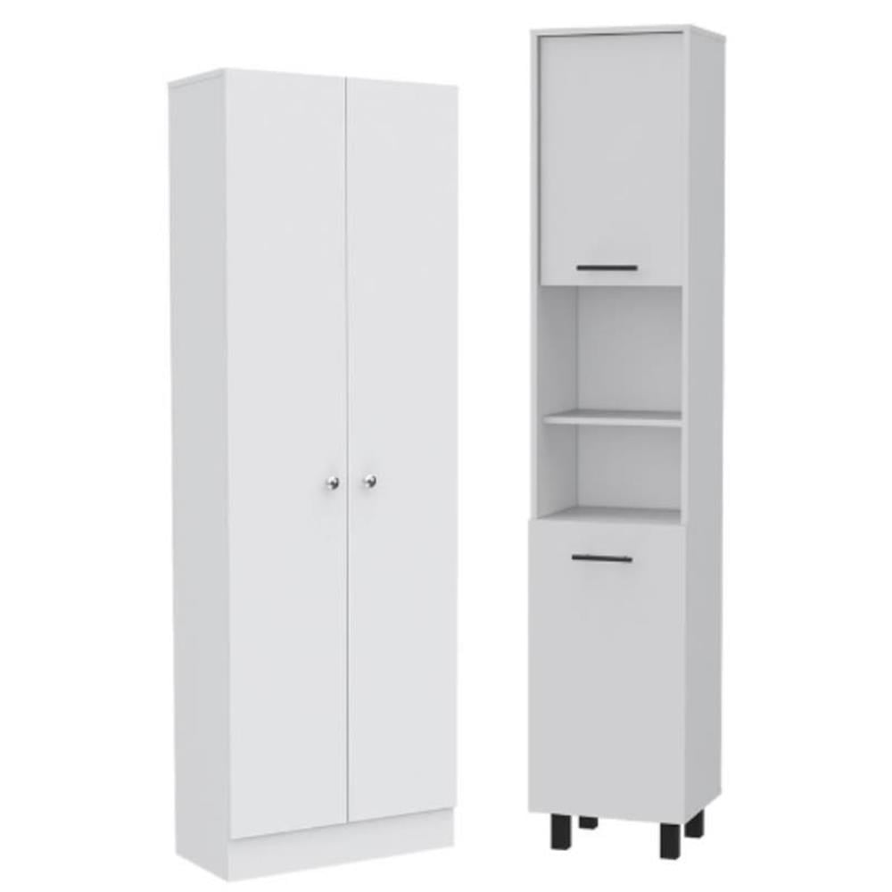Home Square 2-Piece Set with Storage Pantry Cabinet & Pantry Cabinet ...