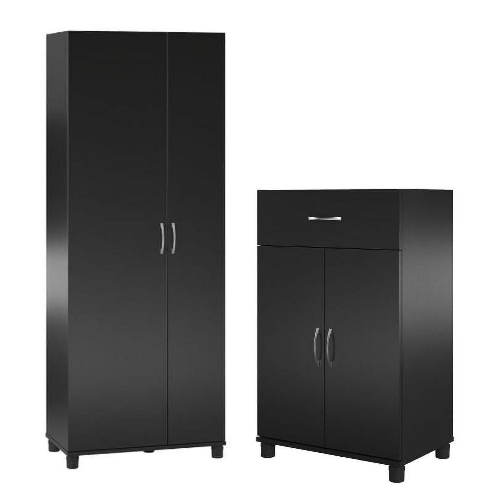 Home Square 2-Piece Set with Tall Cabinet and 24" 2 Door Base Storage ...