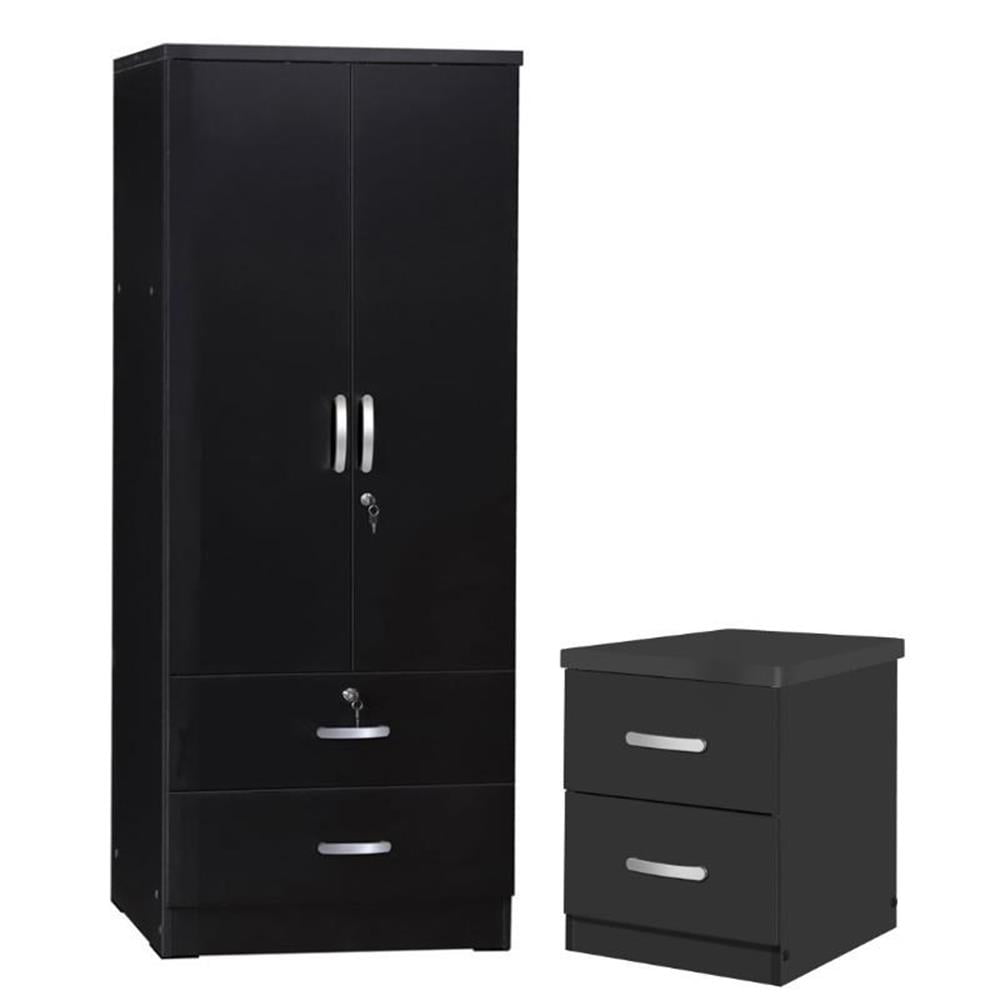 Black and white wardrobe set store
