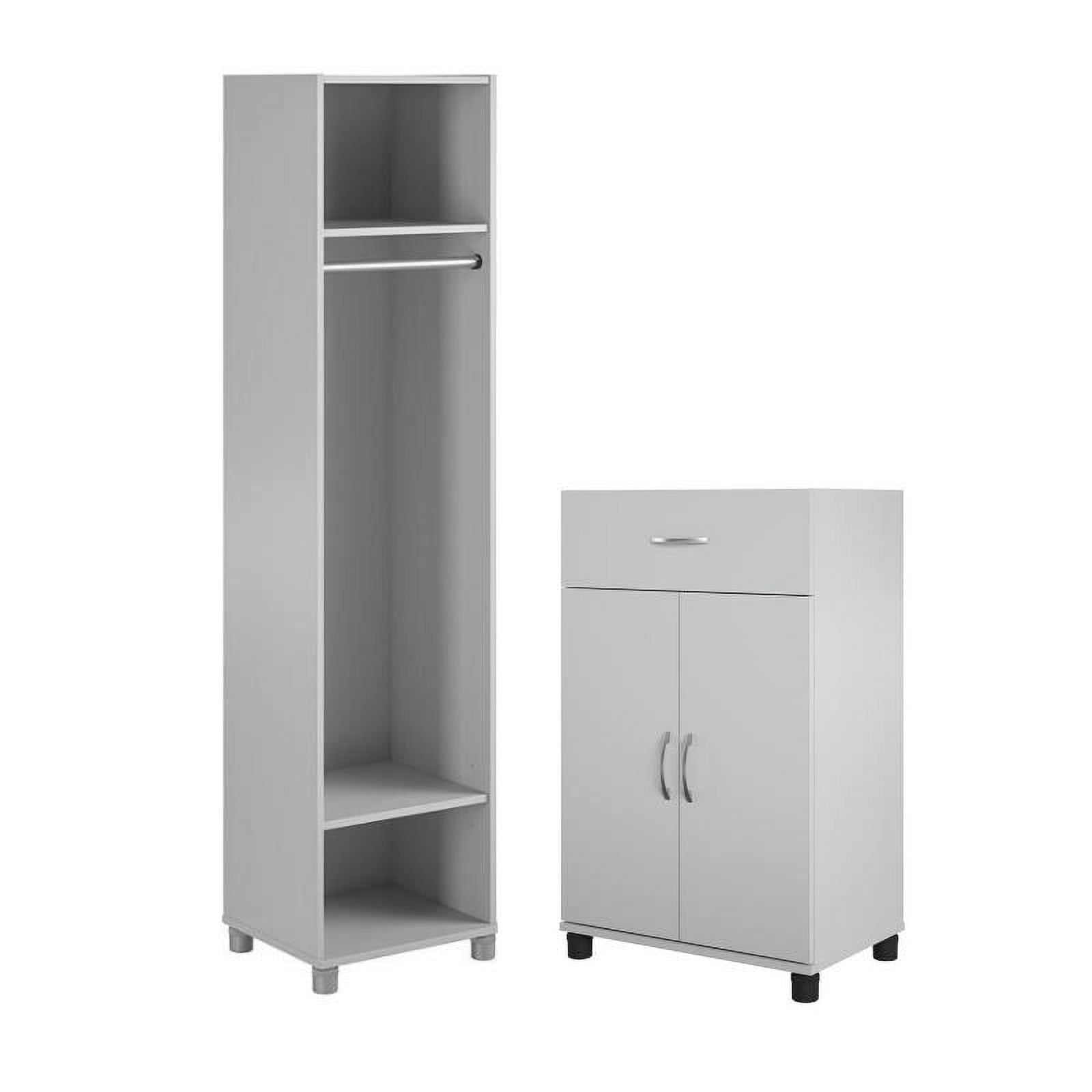 Home Square 2-Piece Storage Set with 18" Wide Mudroom Cabinet & 24" 2 ...